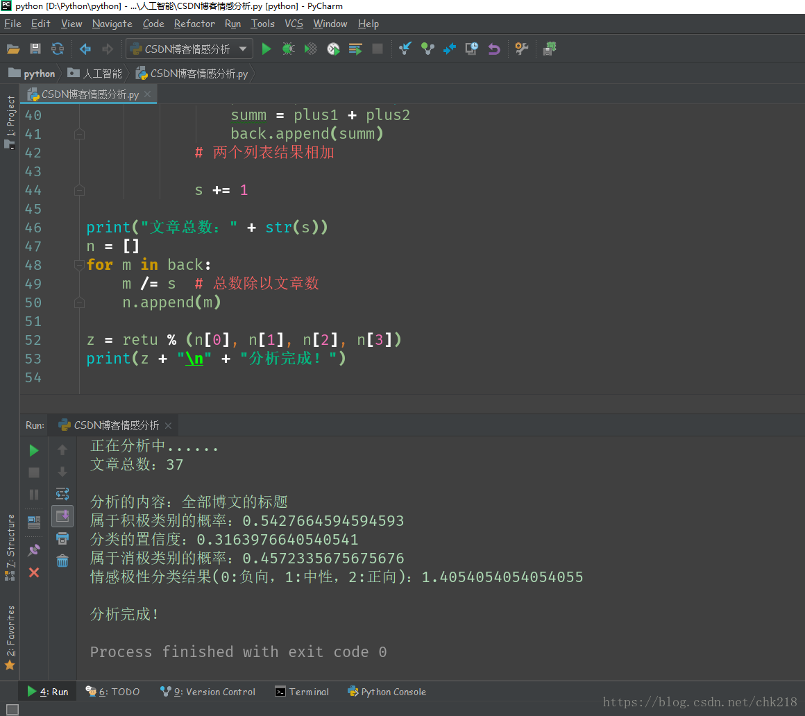 Csdn博文情感倾向分析 Python Csdn博客