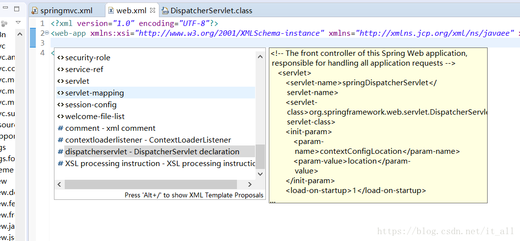在webxml自动生成dispatcherservlet 配置ssm项目的webxml怎么快速写dispatcherservlet Csdn博客