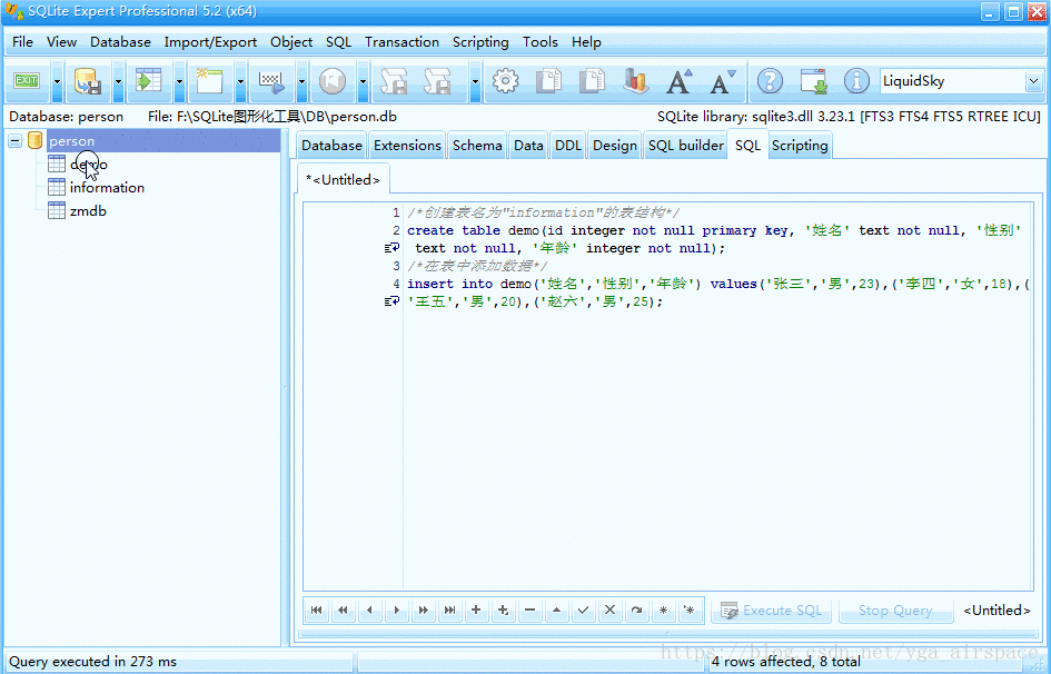 《sqlite》在sqlite数据库中创建一张“表”sqlite3 Expert创建表格并添加数据 Csdn博客 3099