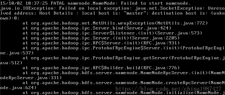 Hadoop启动，报unresolved Address错误的解决方法 Csdn博客 
