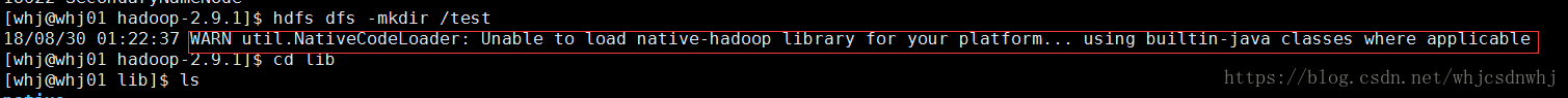 Hadoop警告：warn Util Nativecodeloader Warn Util Nativecodeloader Unable To Load Native Csdn博客