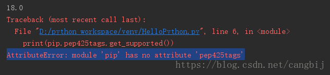 Module Pip Has No Attribute Pep425tags 