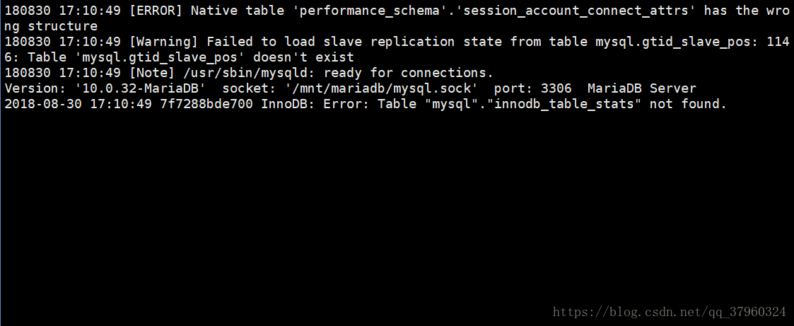 [error] Can T Open The Mysql Plugin Table Please Run Mysql Upgrade To Create It （入职小灰） Csdn博客