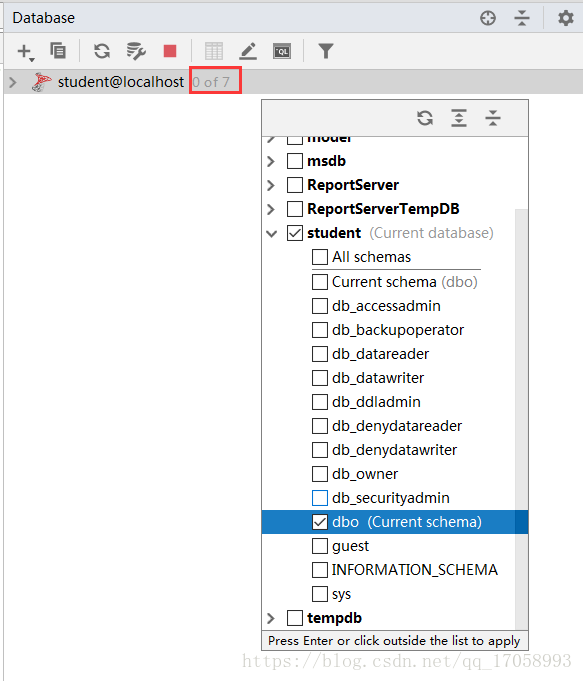 Idea Database （sql Server篇） Idea Database Sqlserve 默认dbo Csdn博客