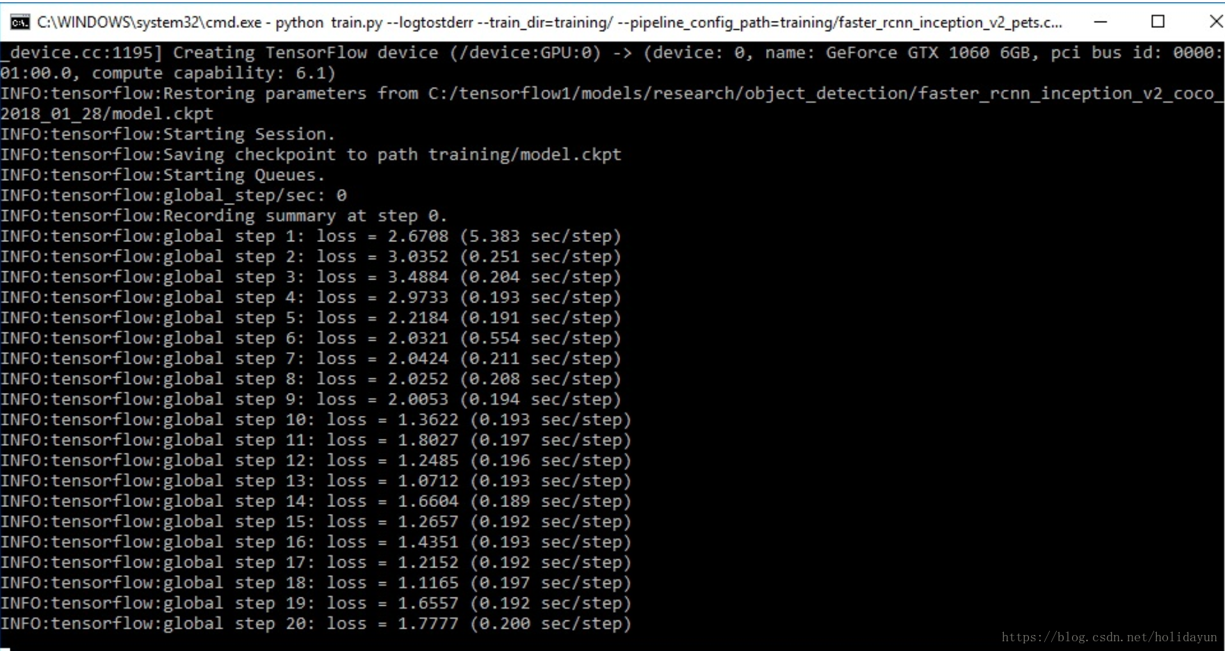 （windows）tensorflow Object Detection Api 训练自己的检查器typeerror Nonmaxsuppression Got An 0749
