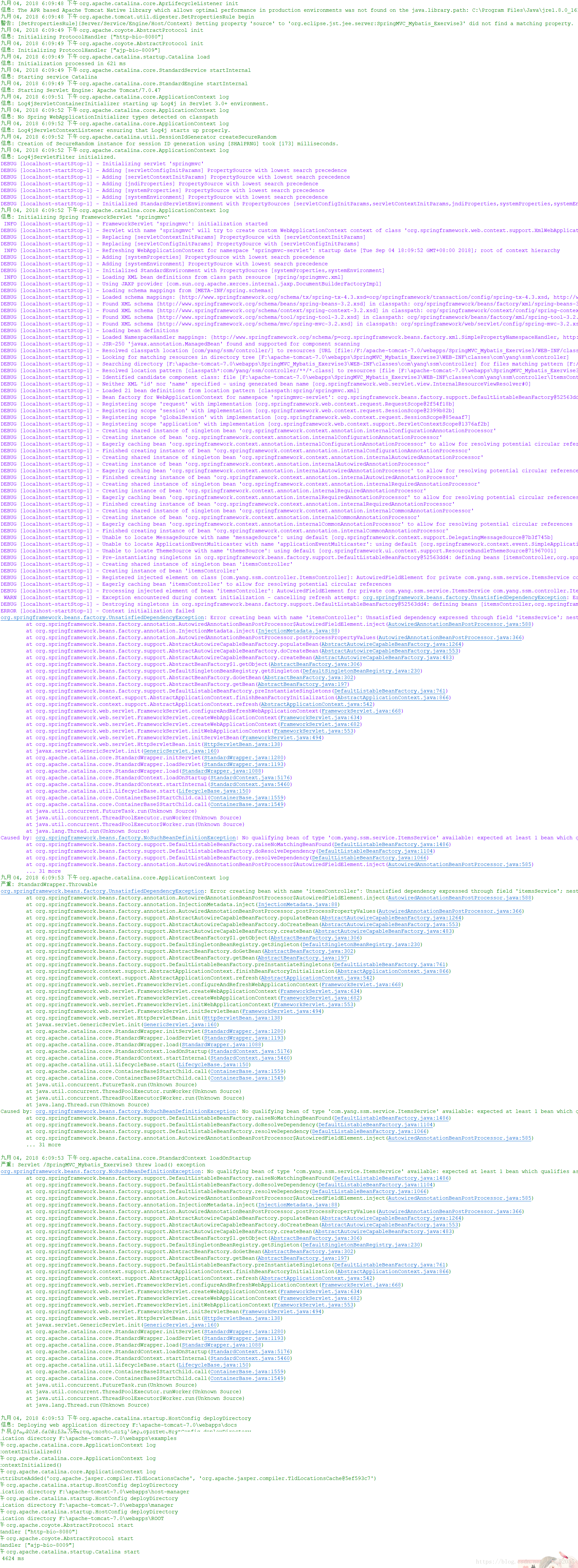 启动tomcat出错。。。error Localhost Startstop 1 Context Initialization Failed Csdn博客 8486