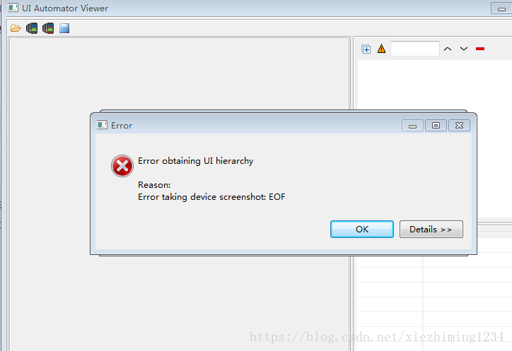 Uiautomatorviewer 定位提示error Obtaining Ui Hierarchy Csdn博客 3150