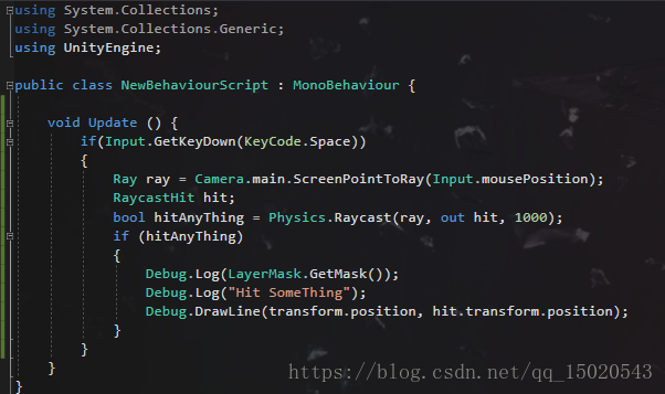 Unity基础篇：射线检测physicsraycast相关功能整合。 Csdn博客 