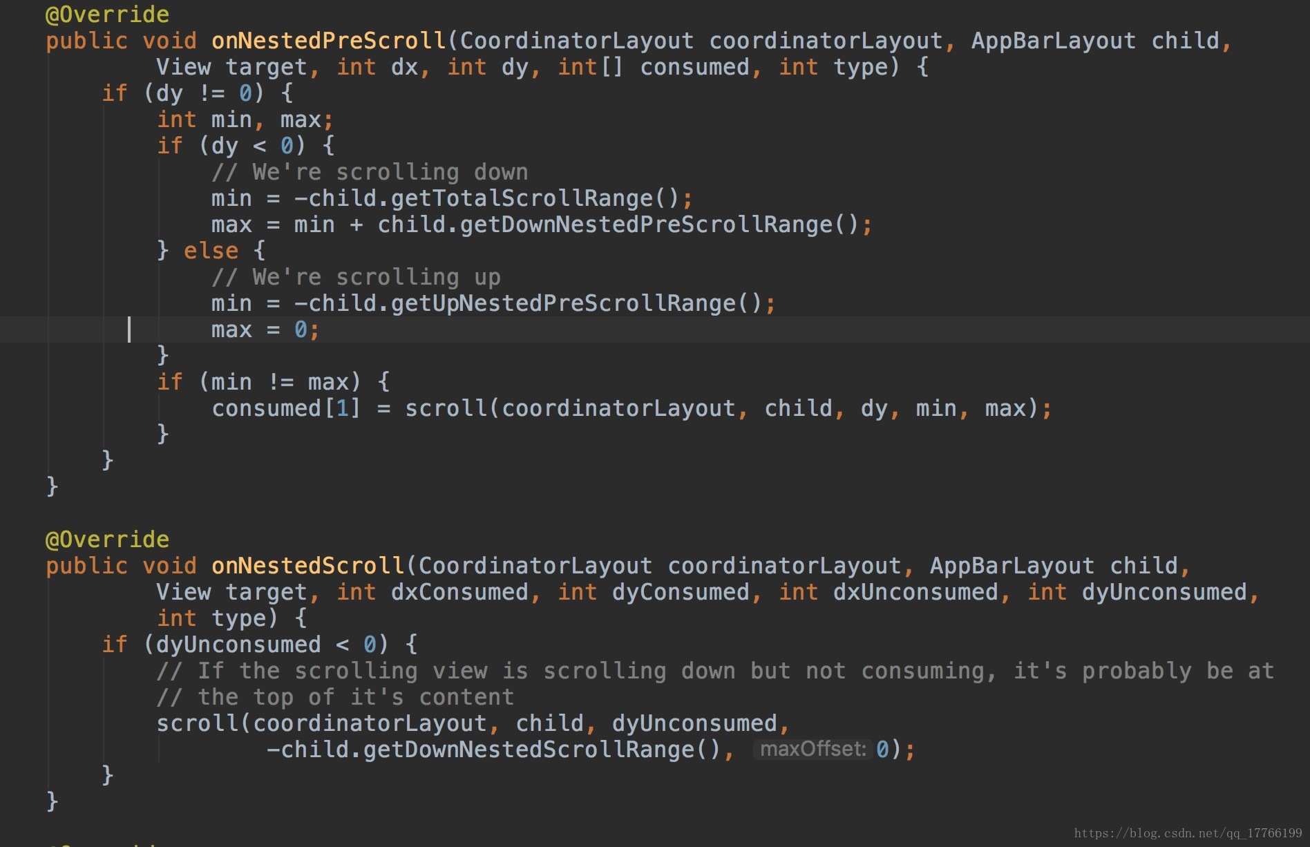 Appbarlayout各版本问题探究及解决 Appbarlayout Fling 流畅 Csdn博客