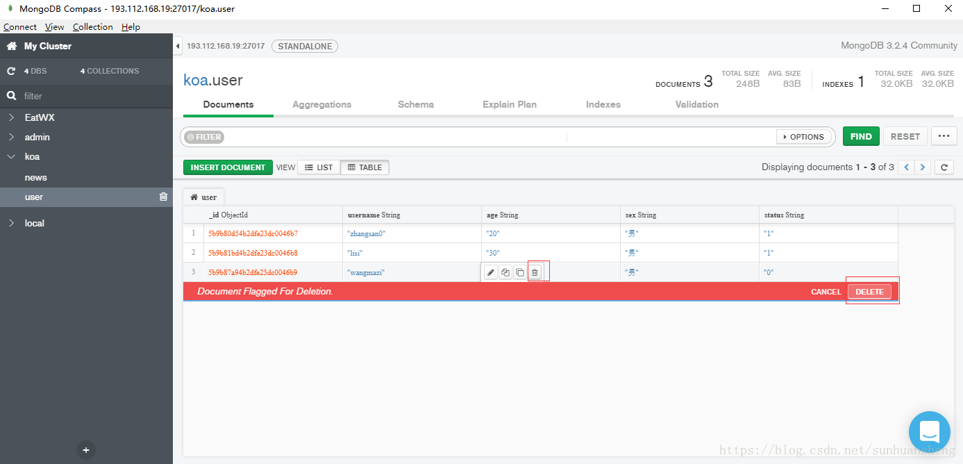 Mongodb可视化工具mongodb Compass的增删改查基本使用教程怎么compass添加数据 Csdn博客 