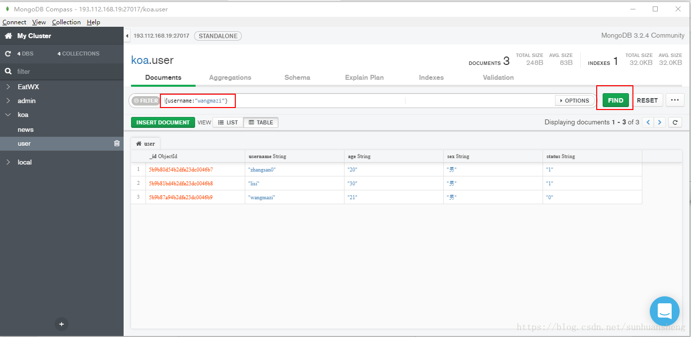 Mongodb可视化工具mongodb Compass的增删改查基本使用教程怎么compass添加数据 Csdn博客 6339