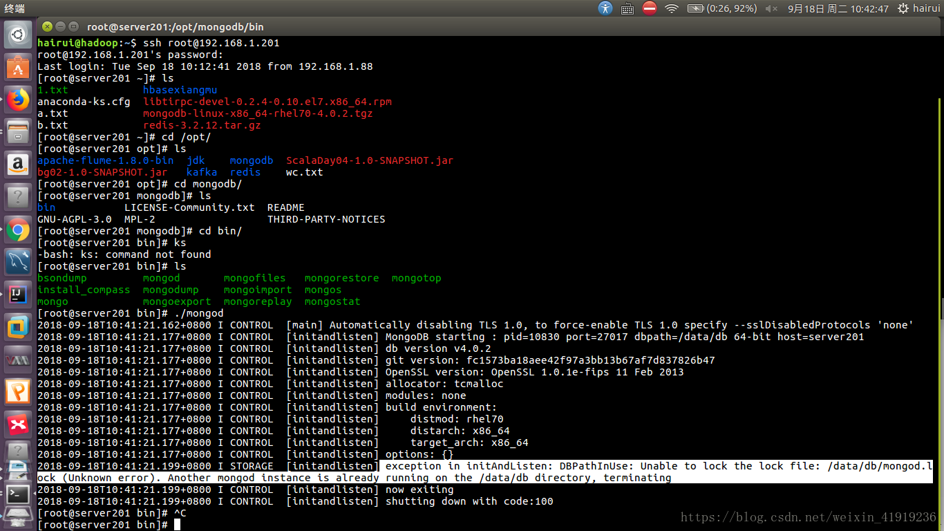 安装 Mongodb 执行命令 Mongod 报错 Dbexception In Initandlisten Terminating Attr Csdn博客