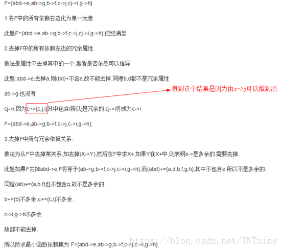 求最小函数依赖集 Csdn博客 
