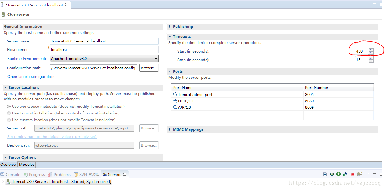 Tomcat启动超时 Server Tomcat V7 0 Server At Localhost Was Unable To Start Within 45 Seconds If The