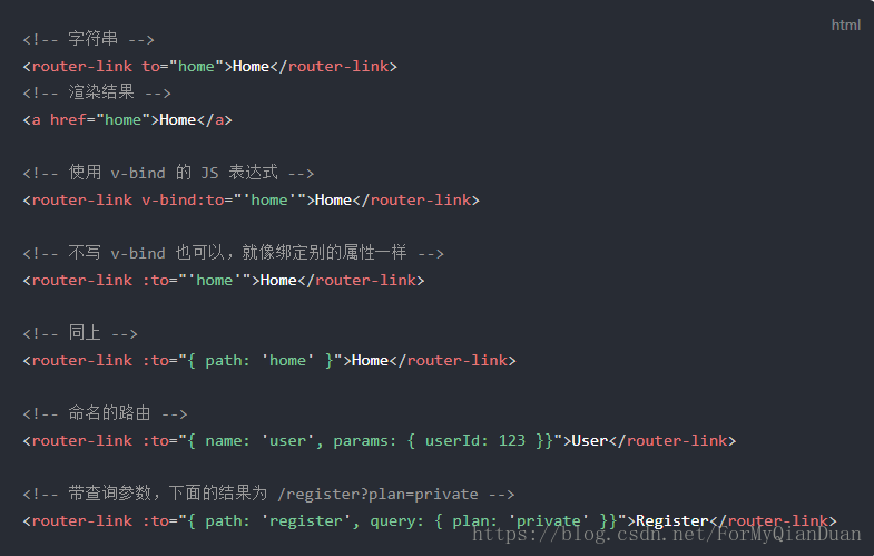 Vuejs路由的几种传参方式及特点，包括router Link，routerpush，动态路由匹配，params和query 标签中to属性的值为页面路径地址 Csdn博客