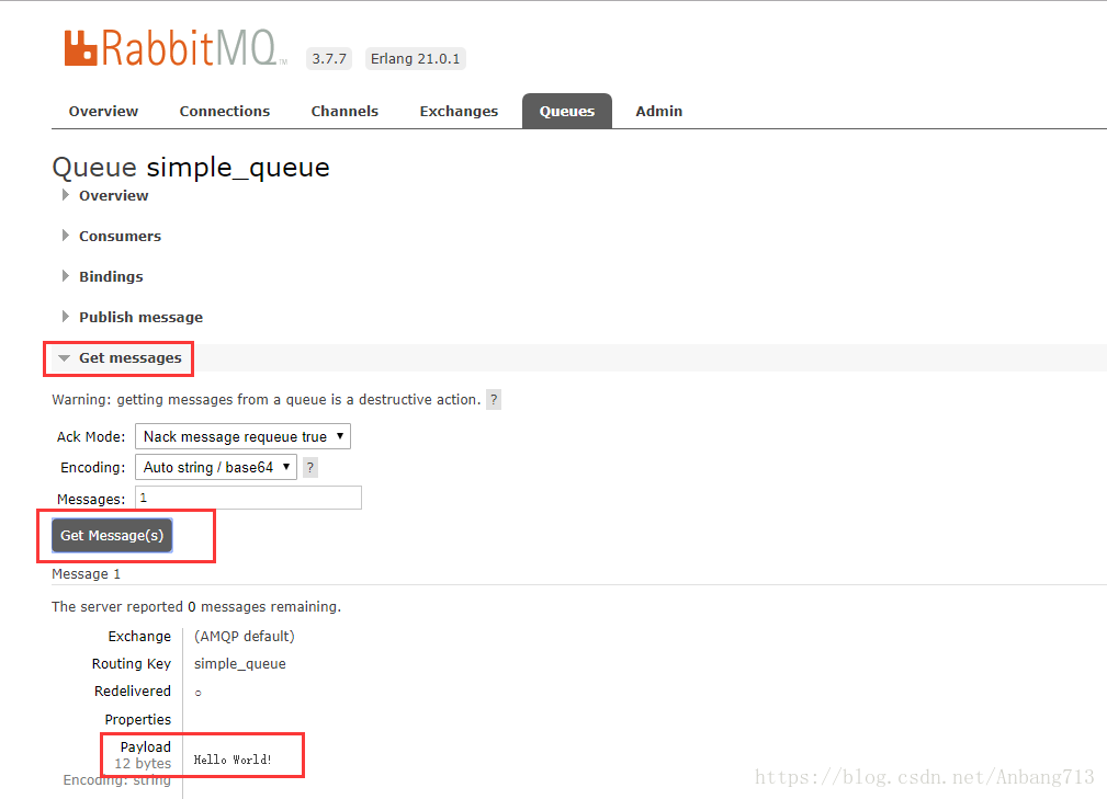 Rabbitmq 简单队列rabbitmq 匿名队列 Csdn博客 
