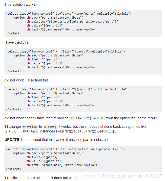 Thymeleaf Select回显并选中多个 Thymeleaf 反写select Csdn博客