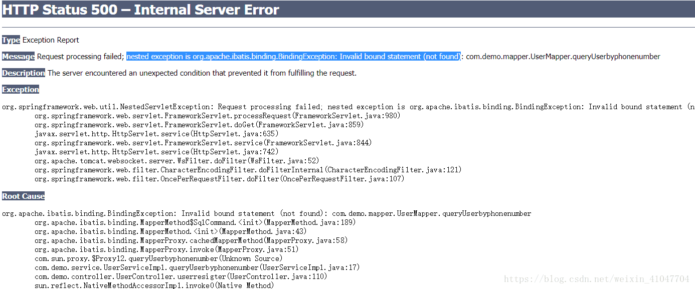 Nested Exception Is Org Apache Ibatis Binding Bindingexception Invalid Bound Statement Not