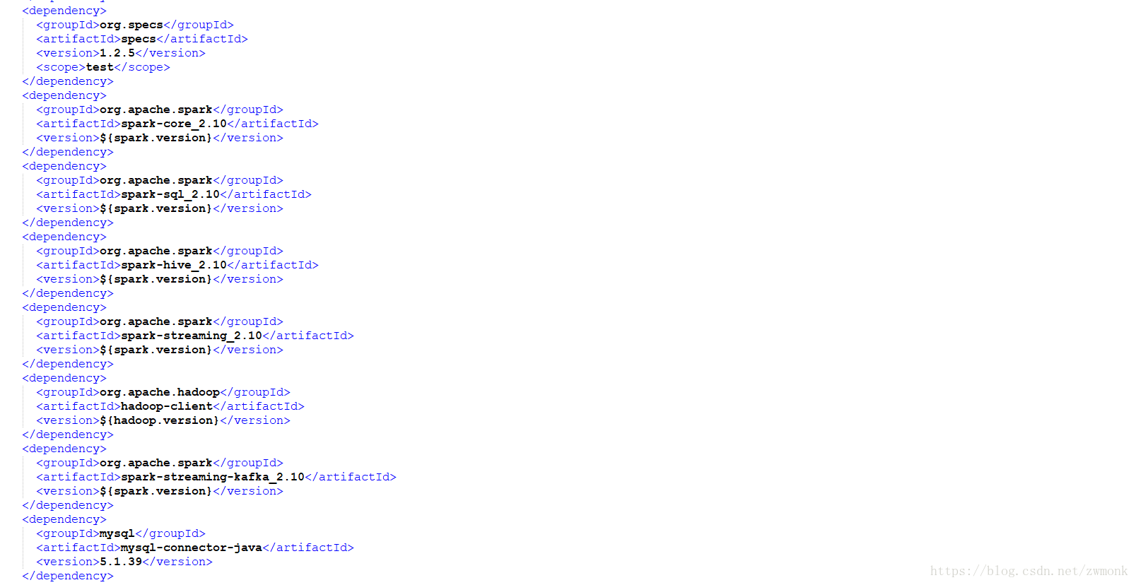 Sparkstreaming整合kafka实时流处理的pom文件模板sparkstraming Kafka Hive Pom文件 Csdn博客 7239