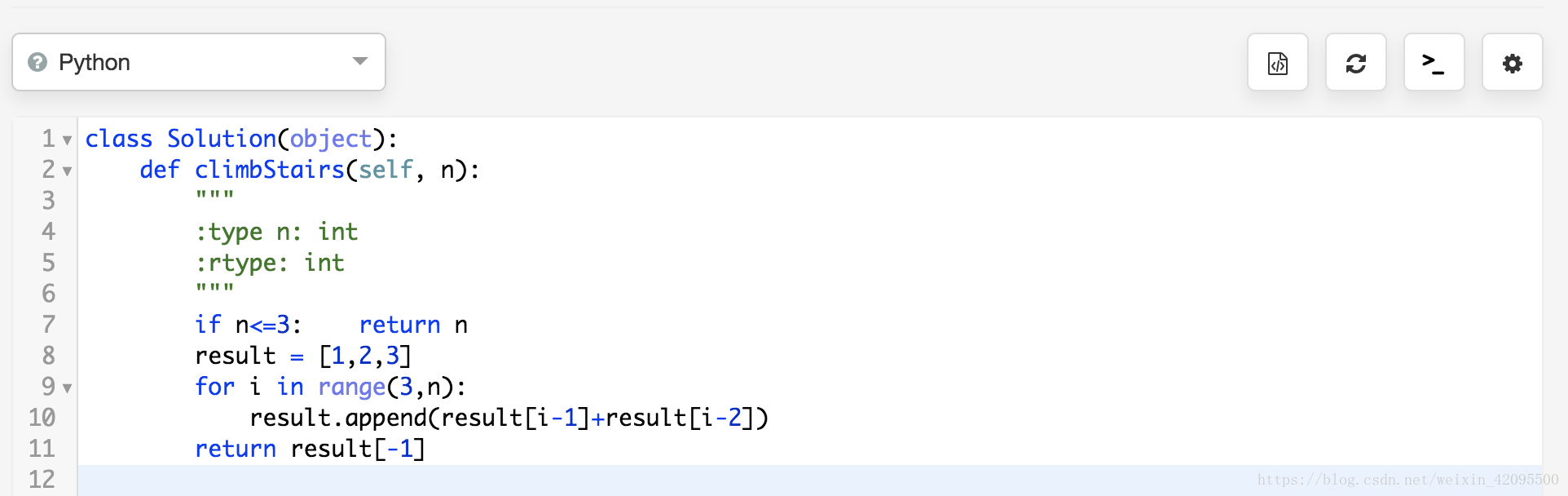 Leetcode 爬楼梯 （python解法）爬楼梯 Py Csdn博客 