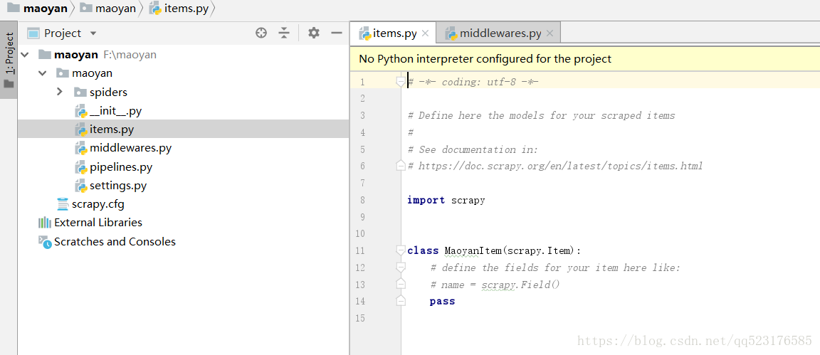 Python3 Scrapy框架学习四：爬取的数据存入mongodb任务描述 将爬虫爬取到的数据存入mongodb数据库中。 相关知识 本关实训和 Scrapy Csdn博客 