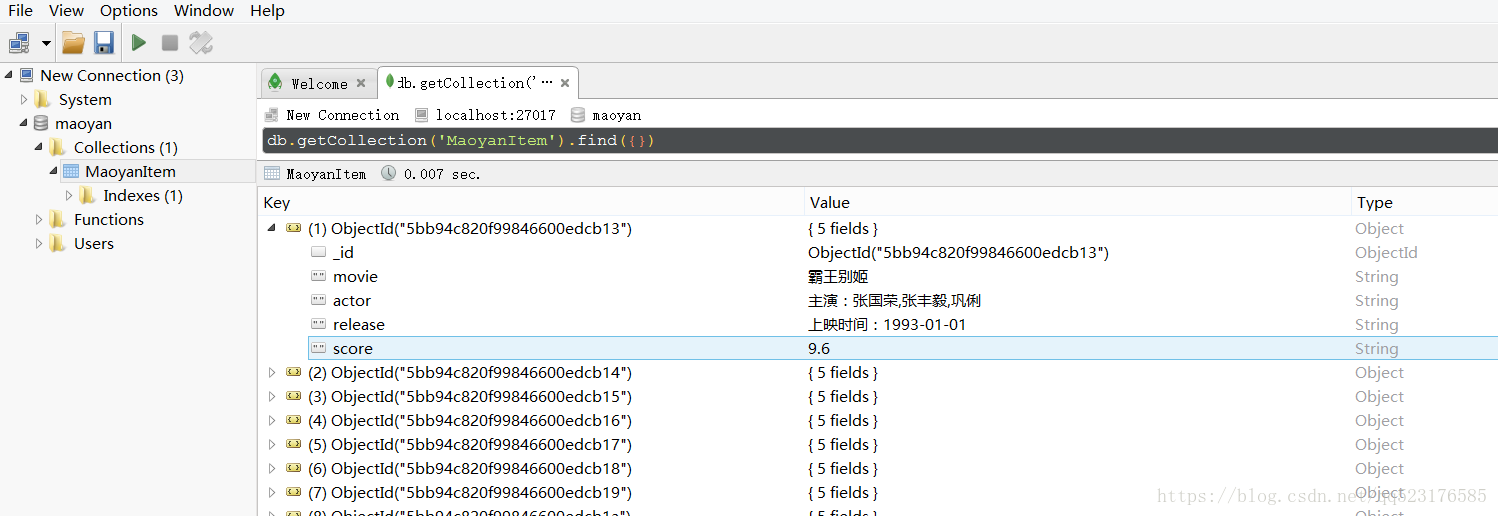 Python3 Scrapy框架学习四：爬取的数据存入mongodb任务描述 将爬虫爬取到的数据存入mongodb数据库中。 相关知识 本关实训和 Scrapy Csdn博客