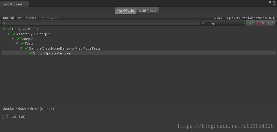 Unity 201825f1 单元测试简介using Nunitframework Using Unityenginetesttools Csdn博客