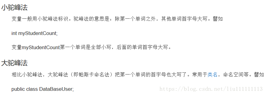 驼峰命名法驼峰命名法怎么用 Csdn博客 
