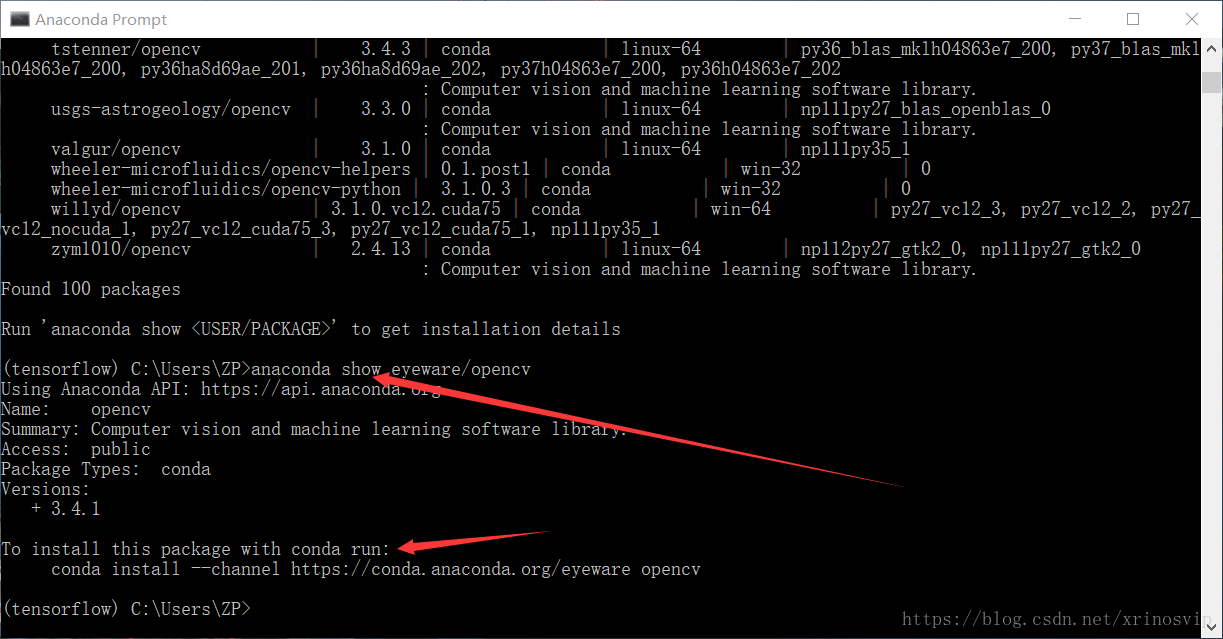 Win10 Anaconda3环境安装opencv3 4（仅需三行代码） Conda安装opencv3 4 3 Csdn博客