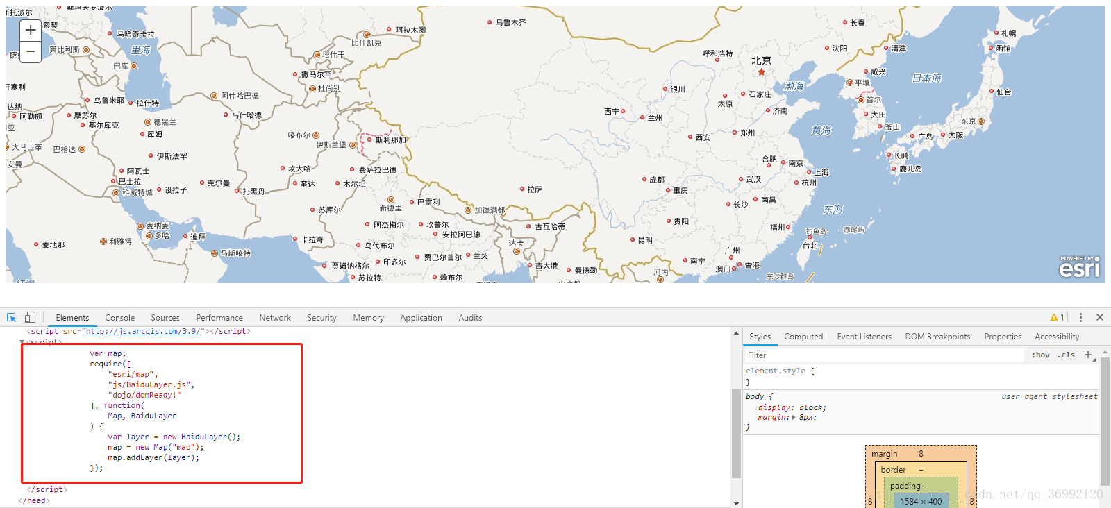 Arcgis Api Js调用百度地图arcgisjs 百度地图 Csdn博客